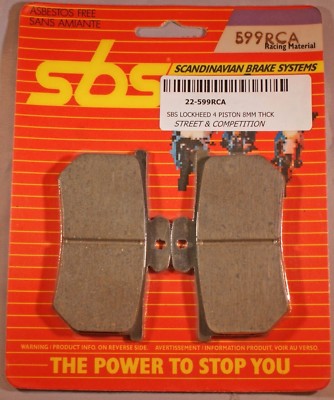 SBS SC-599RCA Motorcycle Racing Brake Pads Lockheed 4 piston Racing ...
