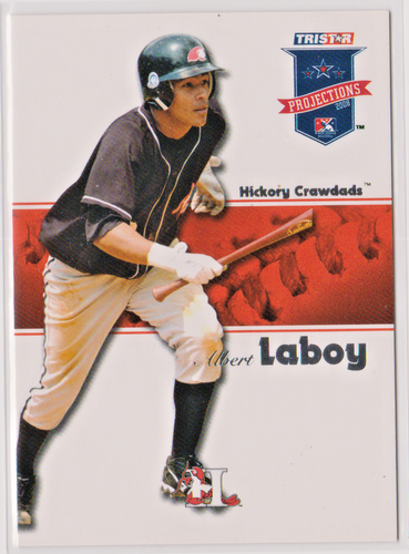 Albert Laboy Crawdads Outfield 20008 Tristar Projections Card # 300 ...