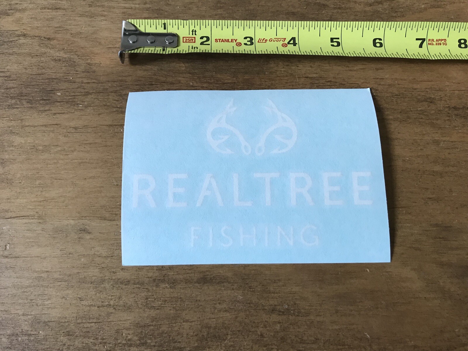 RealTree Fishing White Vinyl Logo Antlers Sticker/Decal Approx 5.5" | eBay