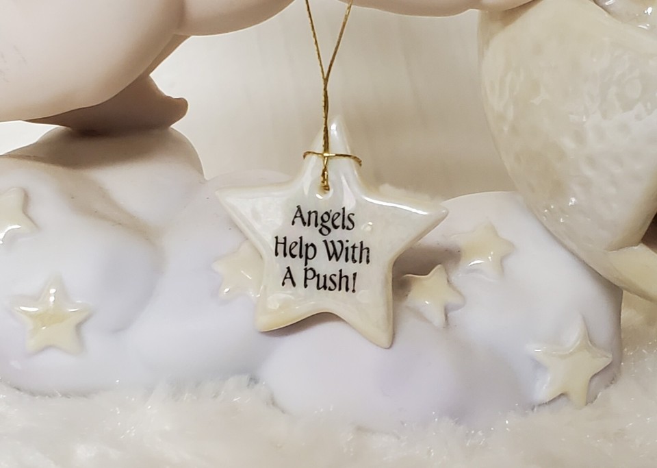 Fitz & Floyd Little Miracles Angels Help with a Push Cherib Teddy Bear ...