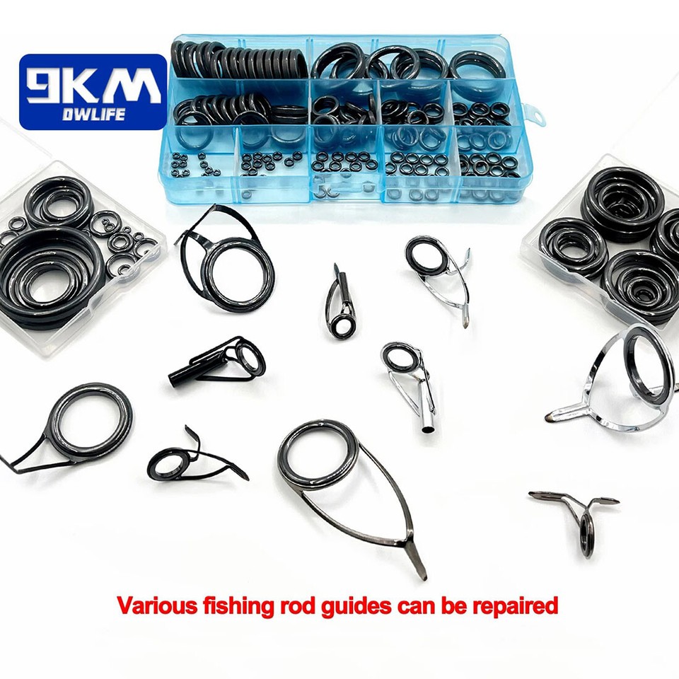 9KM Fishing Rod Ceramic Guide Ring Fishing Rod Repair Kit Rod Building ...