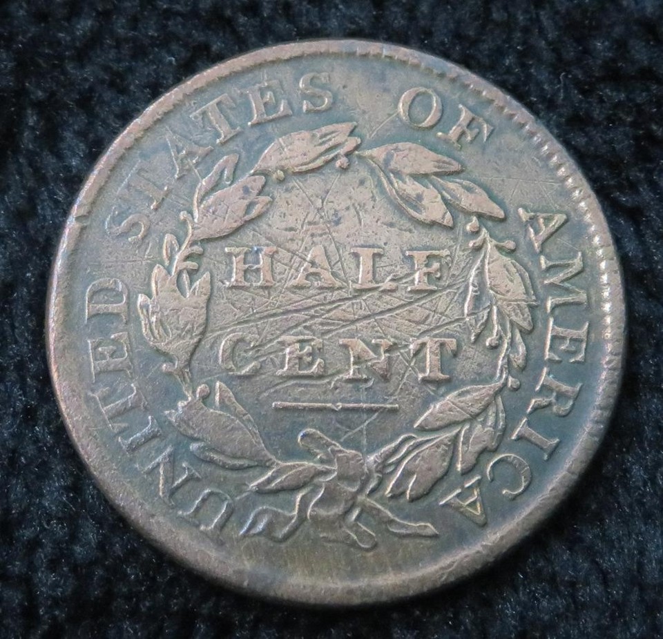1809 Half Cent * Damaged * Scratched * Cheap Type Coin * 4642 | eBay