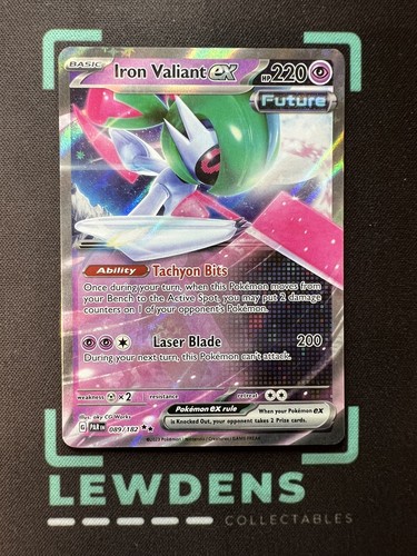 Iron Valiant ex - 089/182 - Double Rare - Paradox Rift - Pokemon Card ...