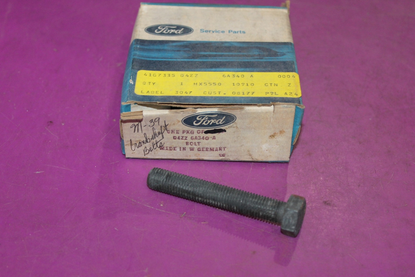 NOS Ford Bolt. Part D4ZZ-6A340-A. See pic. | eBay