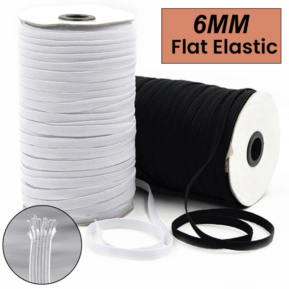 6mm 200 Yard DIY Braided Elastic Band Cord Stretch String Knit Sewing ...
