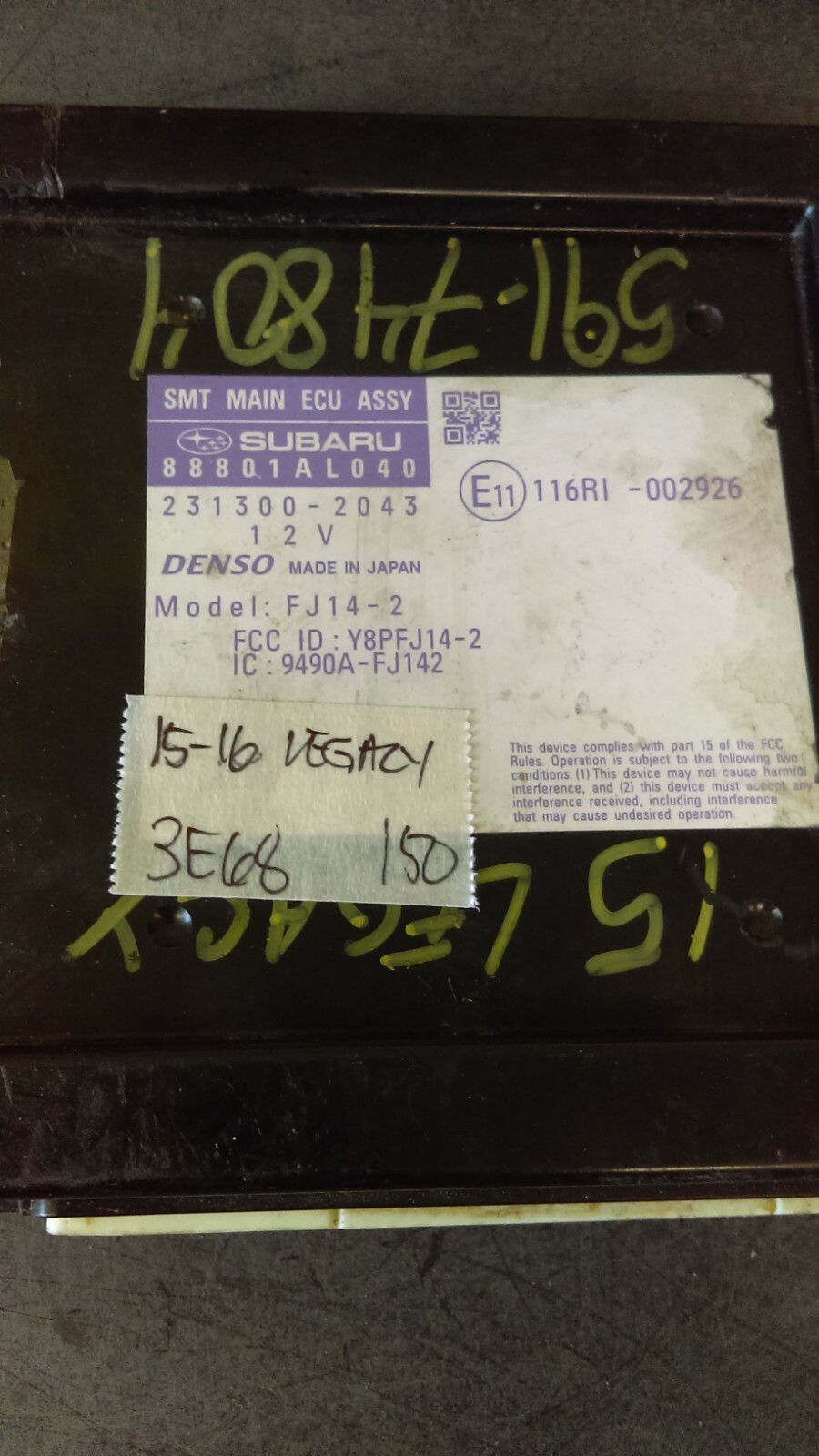 2015-2016 Subaru Legacy keyless access module 88801AL040 | eBay