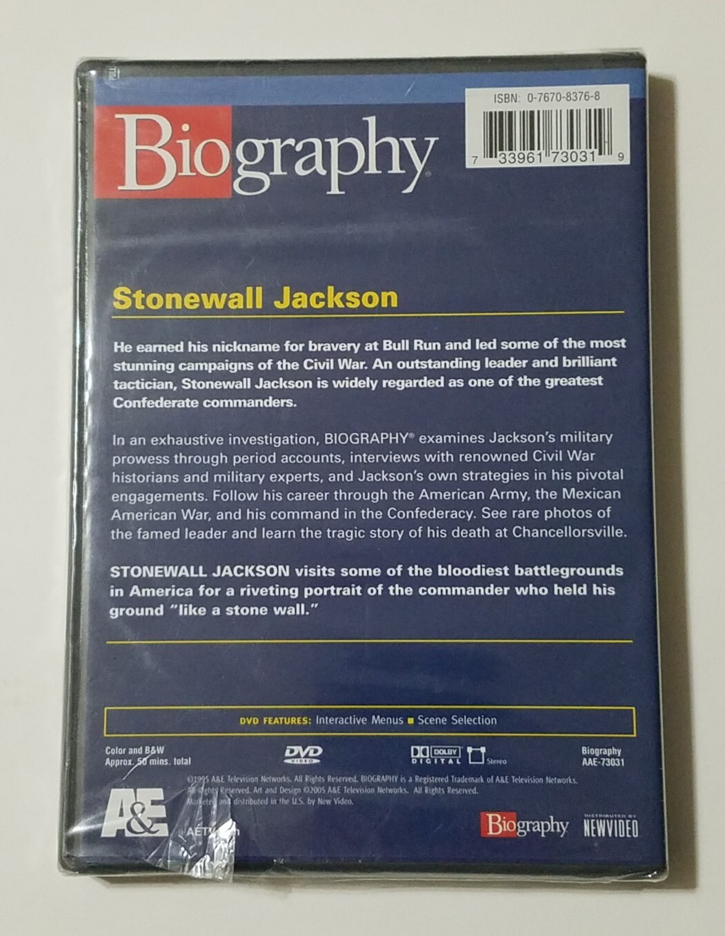 Biography - Stonewall Jackson (DVD, 2005) for sale online | eBay
