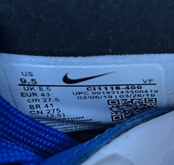 nike size 43 in cm