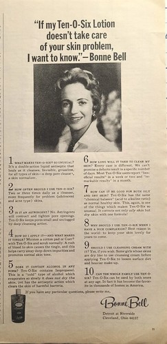Bonnie Bell Ten-O-Six Lotion Antiseptic Liquid Skin Care Vintage Print ...