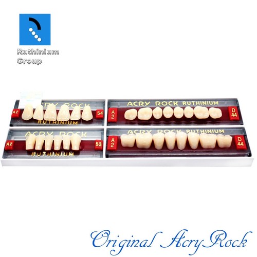 Acrylic Dental Lab Teeth Ruthinium Acryrock Teeth A2 Size 54 Full mouth ...