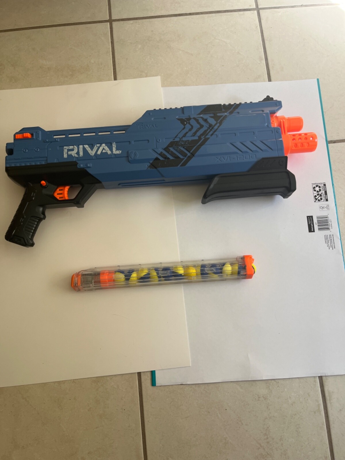 nerf gun rival blue used | eBay