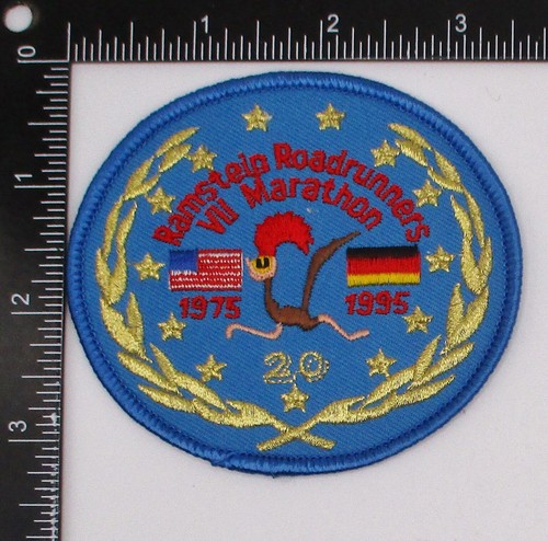 RAMSTEIN AIR FORCE BASE ROADRUNNERS PATCH 1995 US / GERMAN MARATHON ...