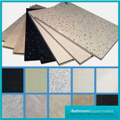 UPVC 2 Pack Bathroom Shower Wall Cladding Panels Waterproof Shower ...