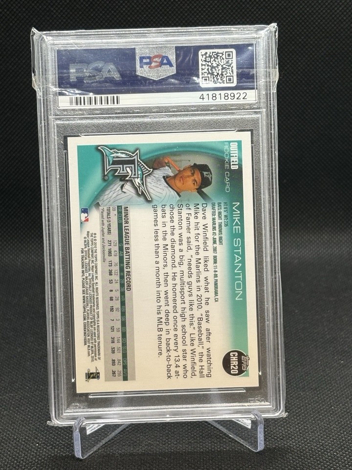 2010 Topps Update Chrome Mike Stanton Rookie Refractor PSA 10 POP 15 | eBay