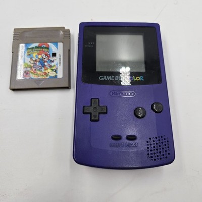 Nintendo Game Boy Gameboy Color Handheld Grape Purple + Super Mario ...