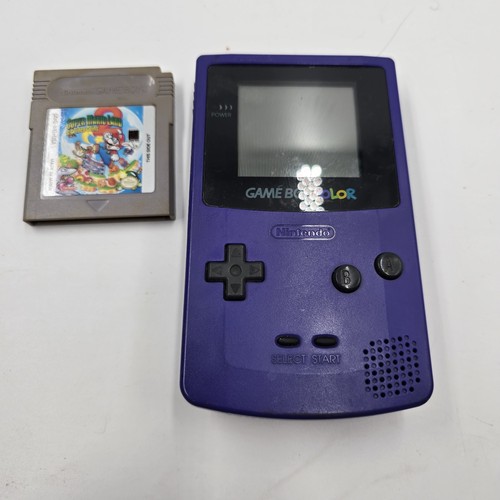 Nintendo Game Boy Gameboy Color Handheld Grape Purple + Super Mario ...