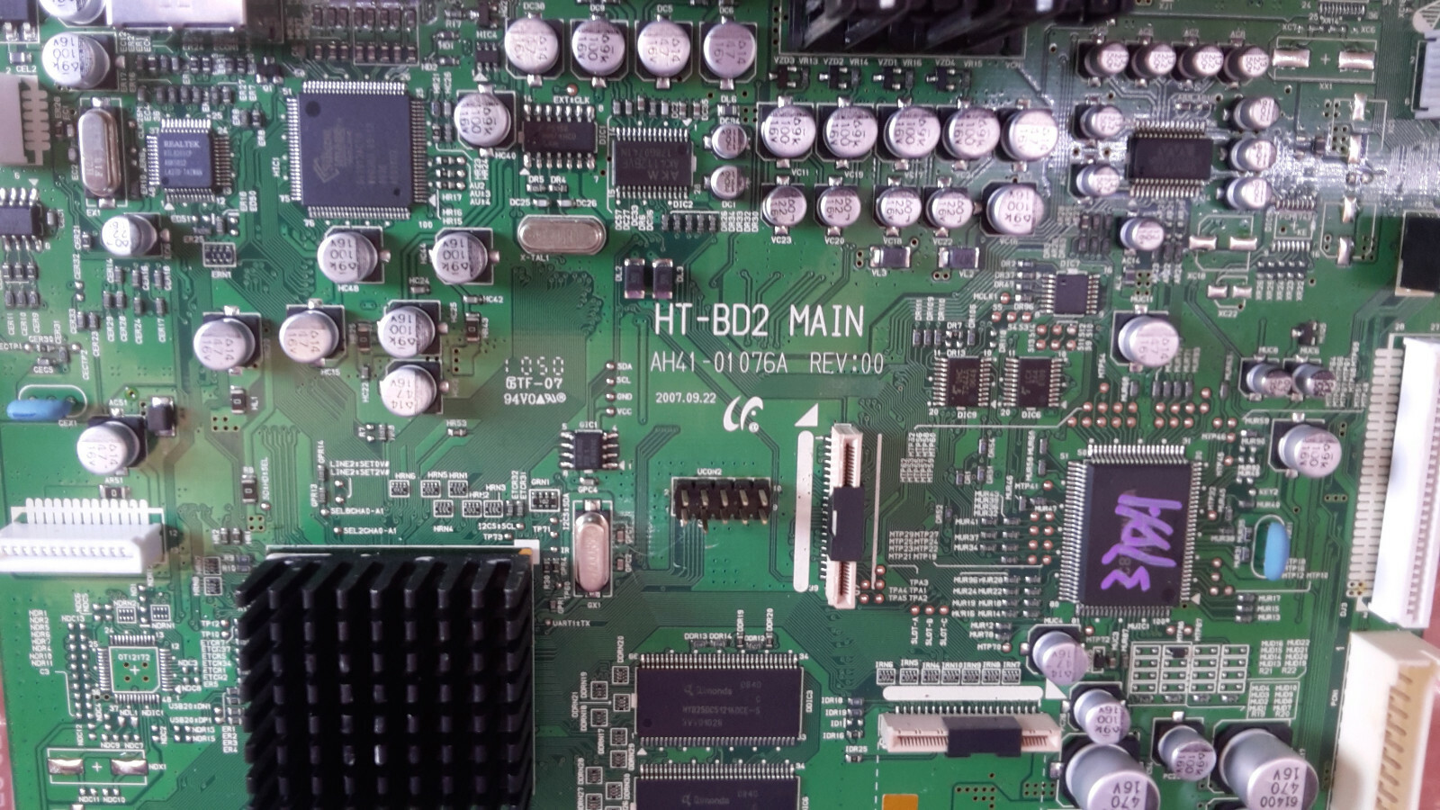 GENUINE SAMSUNG HT-BD2 REV:00 MAIN UNIT CIRCUIT BOARD AH41-01076A ((NEW ...