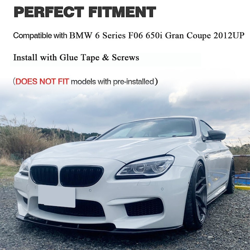 For BMW 6 Series F06 650i Gran Coupe 2012UP REAL CARBON Side Skirt ...
