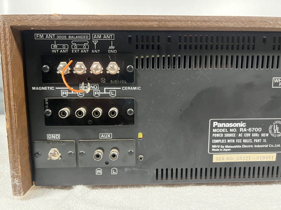 Vintage Panasonic RA-6700 Stereo Receiver Cassette Deck Combo POWERS ...