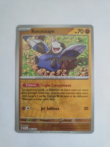 Carte Pokémon - Rototaupe Reverse 085/162 - Forces Temporelles EV05 | eBay