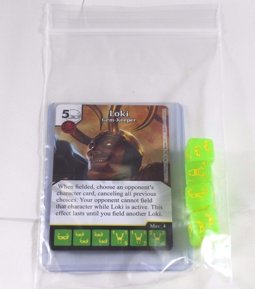 Marvel Dice Masters Avengers VS X-Men AVX * LOKI RARE Uncommon Set CUR ...