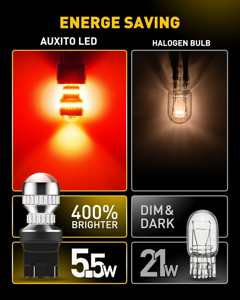 CANNBUS 7443 7444 7440 LED Bulbs Brake Strobe Flash Blinking Light Lamp ...
