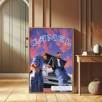 Joe Camel Poster Vintage Cigarette Ad 90s Cartoon Art Print Collectible ...
