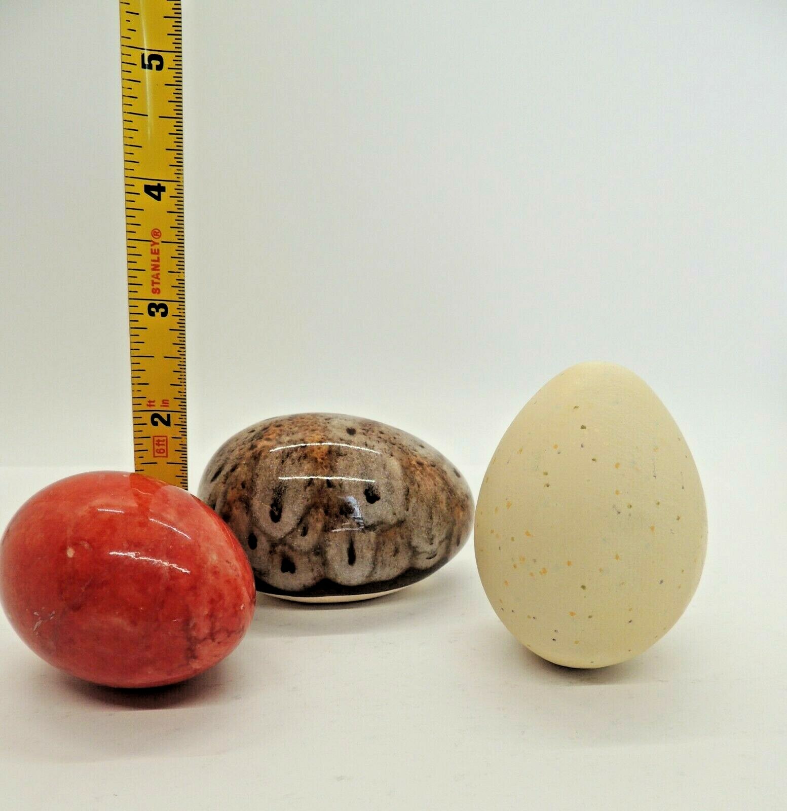 Vintage Ceramic & Stone Eggs Easter Eggs Lot of 3 Eggs Pink Marble ...