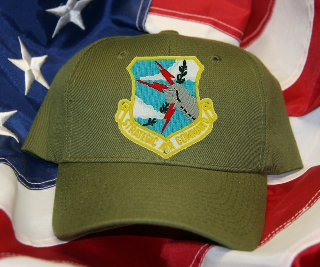 STRATEGIC AIR COMMAND HAT PATCH CAP SAC OFFUTT AFB B2 B1 B17 B52 US AIR ...