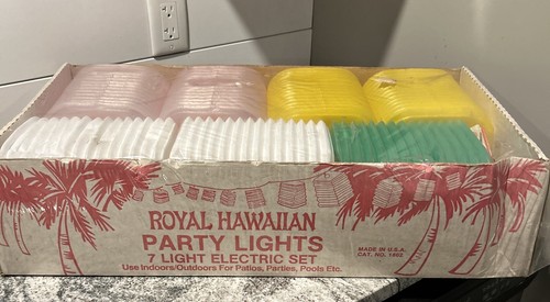 Vintage Strand of 7 Royal Hawaiian 8" Large Party Tiki Light String ...