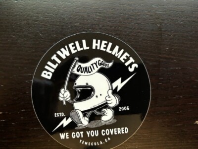 BILTWELL HELMETS RACING Stickers Racing Cafe Racer Baggers Choppers | eBay