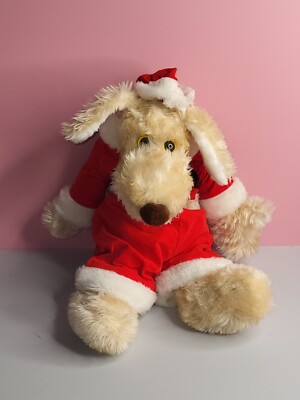 Vintage Le Mutt Francesca 17” Plush Puppy Dog by Franland 1980 In Santa ...