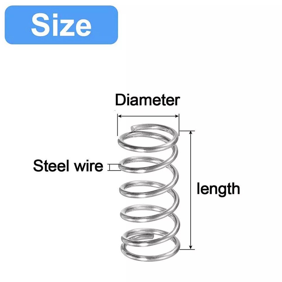 Stainless Steel Compression Springs Steel wire 0.1 mm small coil spring ...
