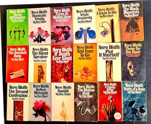 Rex Stout Lot of 18 Nero Wolfe novels with Three for the Chair & 17 ...