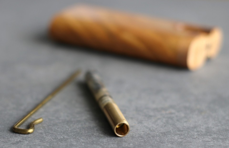 3" Brass Bat-One Hitter Pipe-Designed for 4" Dugouts-Unique Resin ...