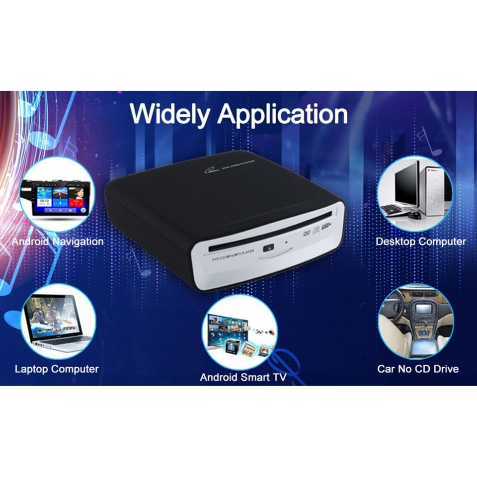 USB External Car Universal CD Player USB Connection Portable CD Players ...