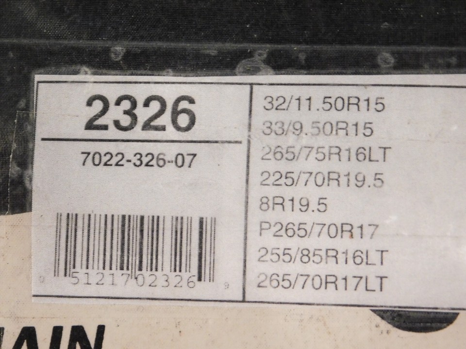 2326 Alpine Sport Light Truck/SUV Tire Chains, 1 Pair - Used | eBay