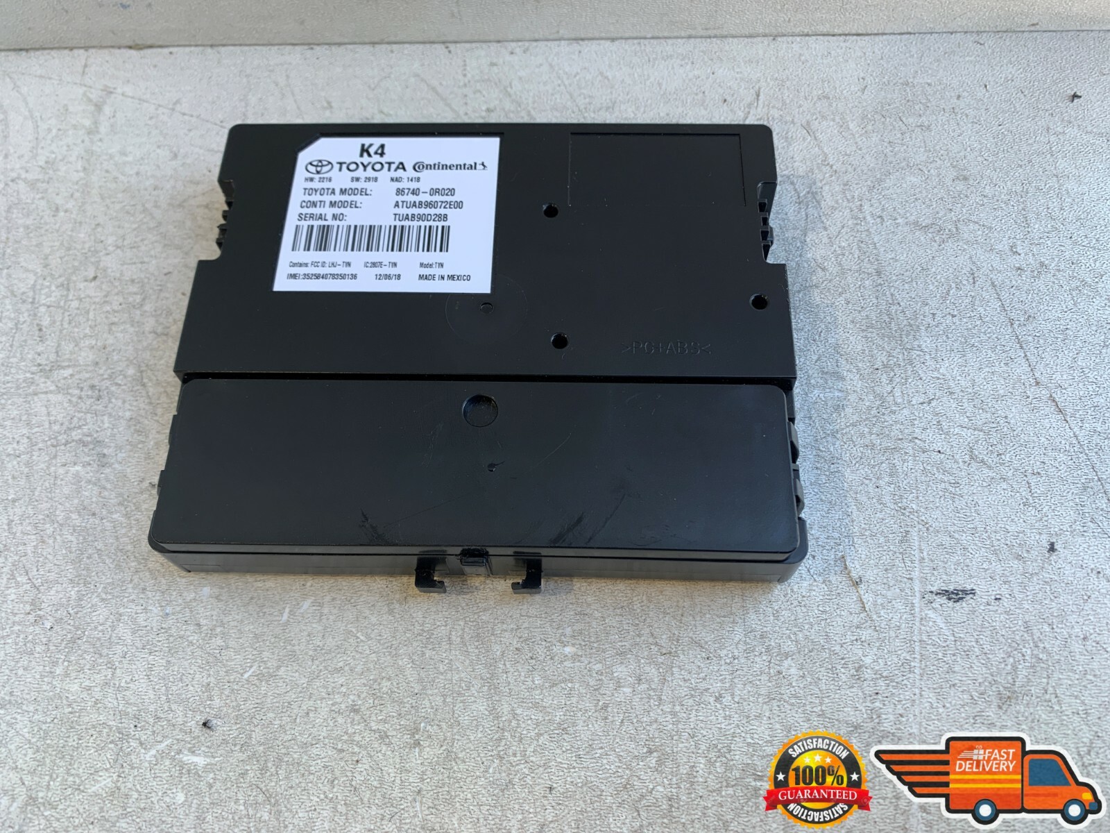 2019-2021 TOYOTA RAV4 XLE TRANSCEIVER TELEMATICS CONTROL MODULE OEM 19 ...