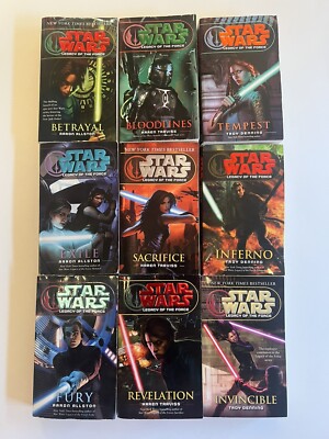 Star Wars Legacy Of The Force Books 1-9 Complete Set Lot of 9 ...