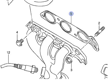 NEW Genuine Suzuki ALTO 2009-15 Front EXHAUST MANIFOLD GASKET ...