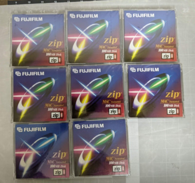 FujiFilm 100MB Zip Disk Lot of 8 Mac Formatted Sealed Unopened | eBay