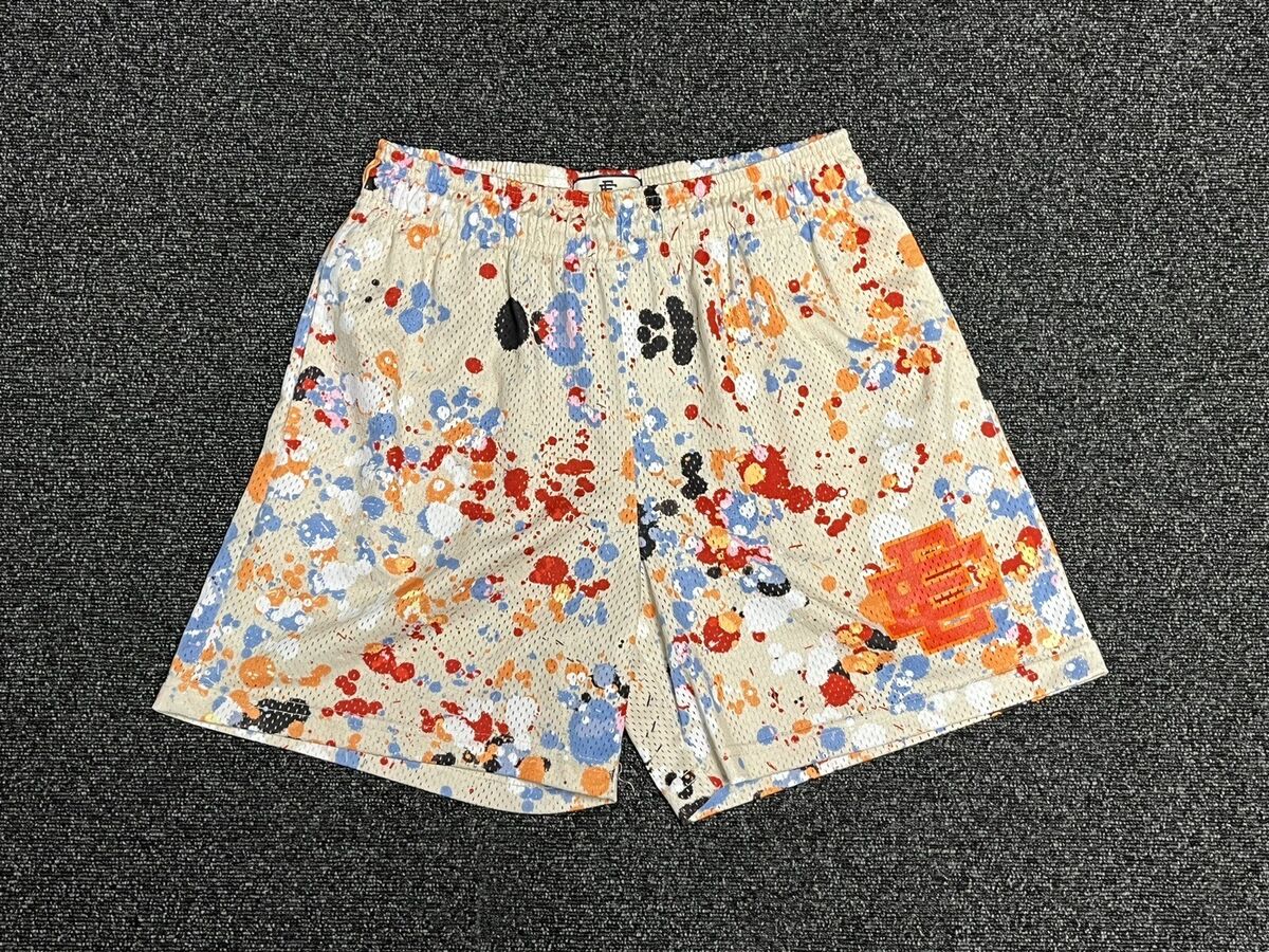 Eric Emanuel EE Basic Shorts Beige White Splatter Size Eric Emanuel EE Basic Shorts Beige White Splatter Size
