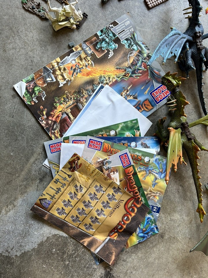 Huge Lot of Mega Bloks Dragons Pirates Krystal Wars Castle Ship Weapons ...