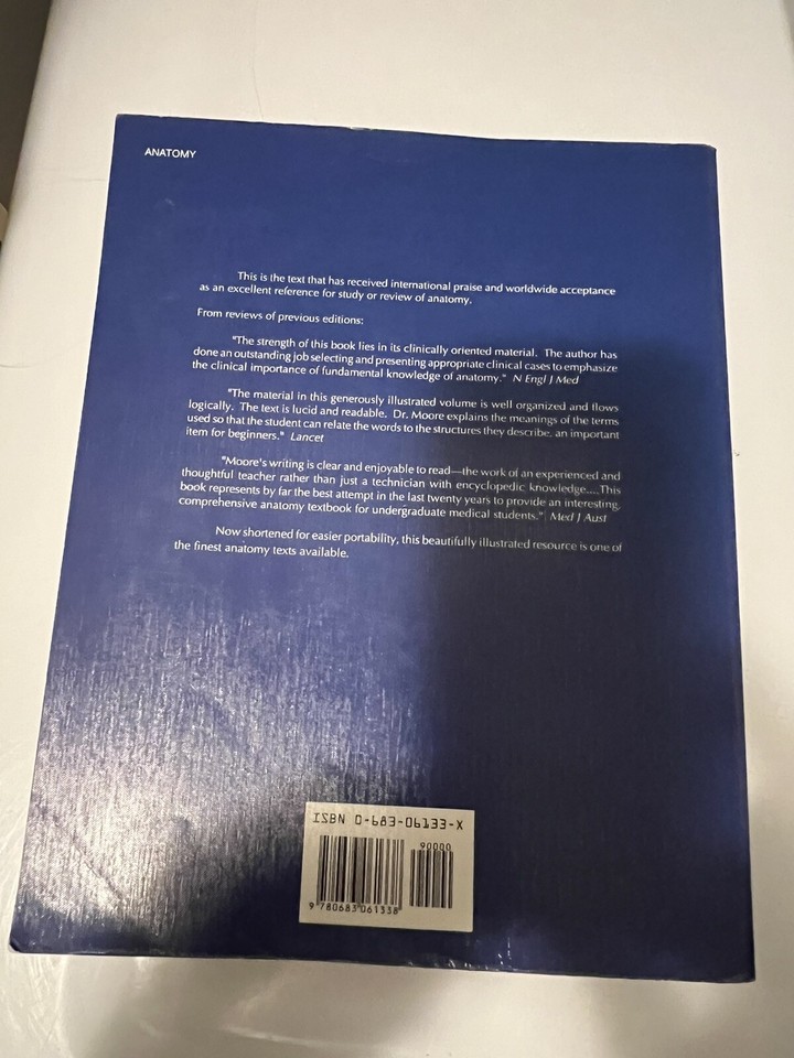 Clinically Oriented Anatomy By Keith L. Moore. Third Edition, 1992 ...