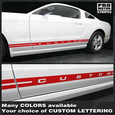 Ford Mustang Rocker Panel Side Stripes Decals 2005 2006 2007 2008 2009 ...