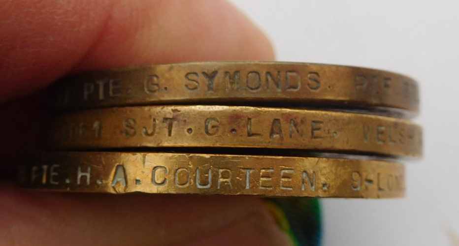 WW1 Victory Medal Job Lot PTE 9th London PTE Rifle Brigade & SJT Welsh ...