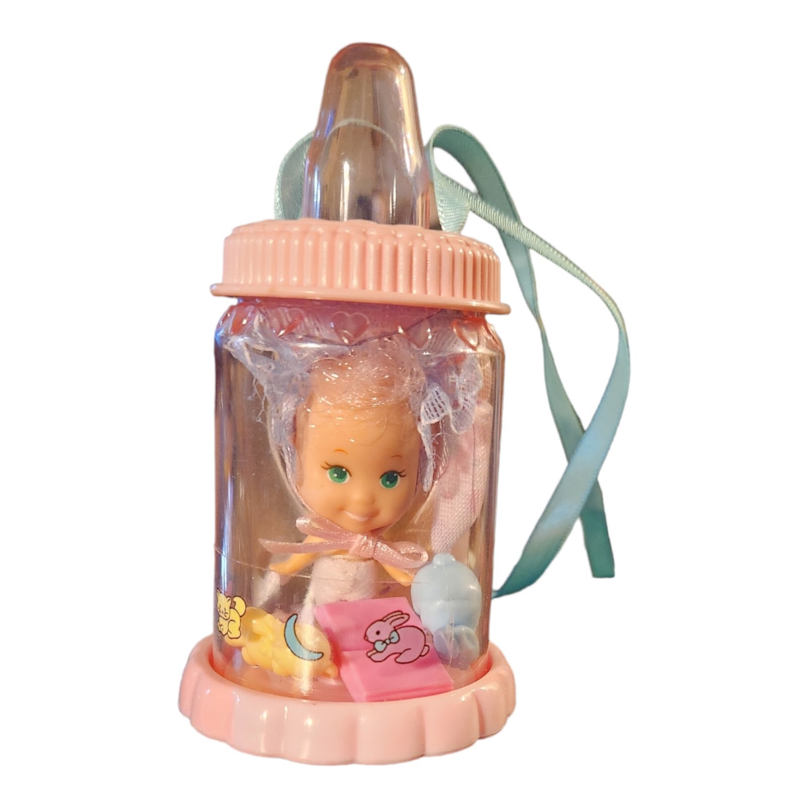 Vintage Little Kiddles Bottle Baby Pink Bottle Blue Dress Tyco Matt ...