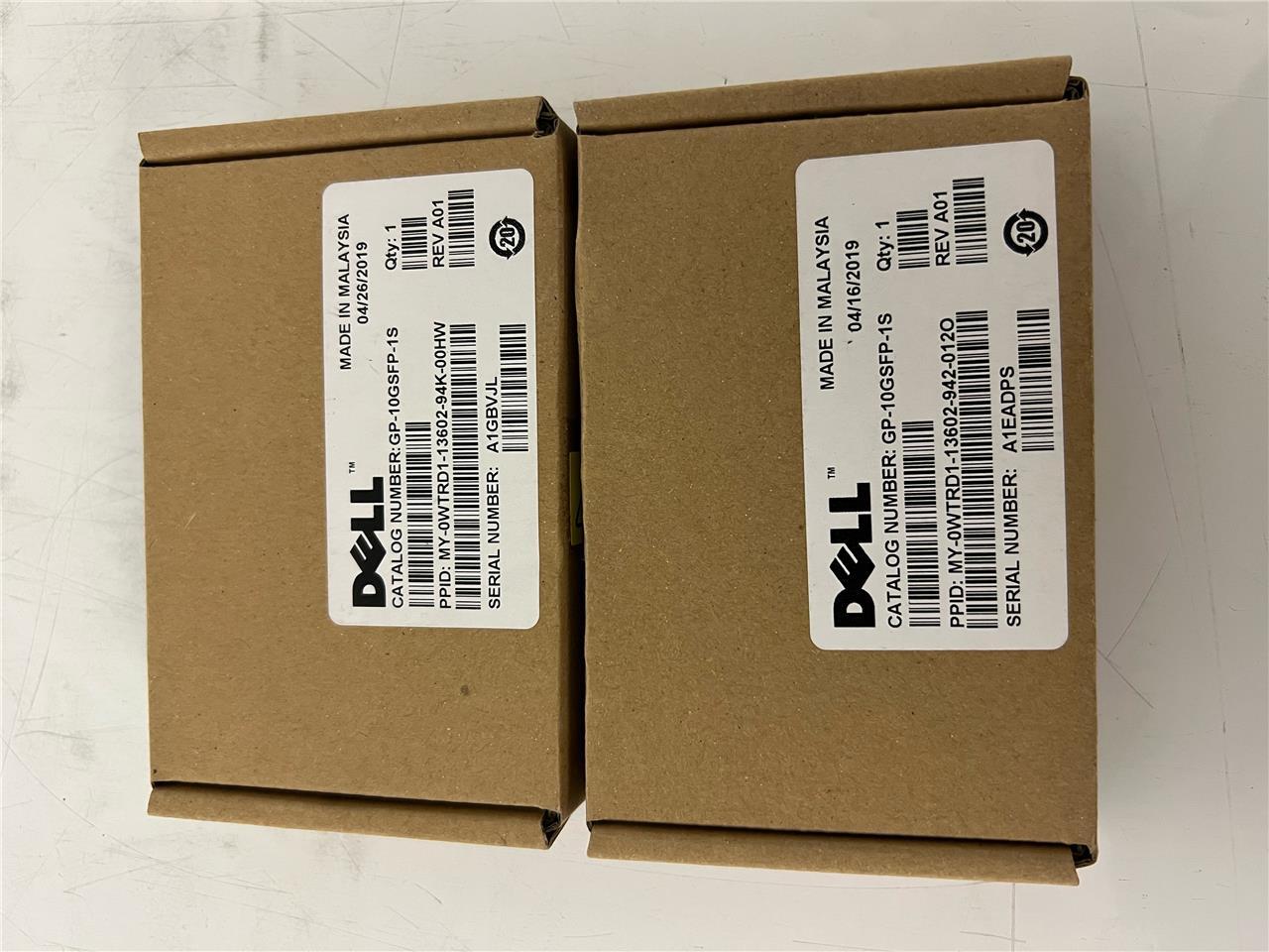 Dell 0WTRD1 10Gbase Genuine Transceiver Module Lot of 2 New in Box ...