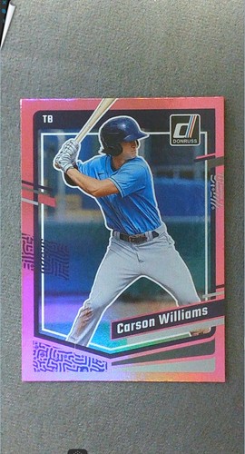 2023 Donruss Pink Holo #115 Carson Williams Rays | eBay