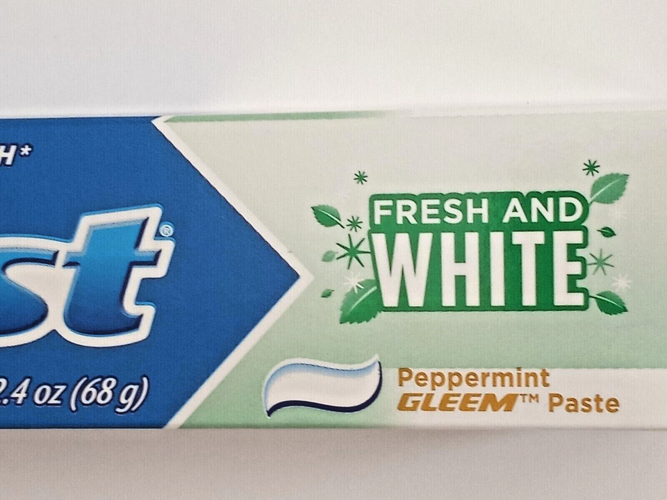 3 X CREST Fresh and White PEPPERMINT GLEEM Toothpaste 2.4 oz EXP2025 | eBay